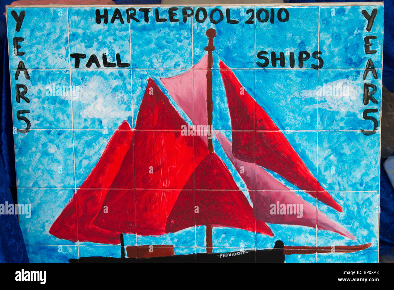Hartlepool 2010 red sails illusrtation oif the Tall Ships Race, Village ...