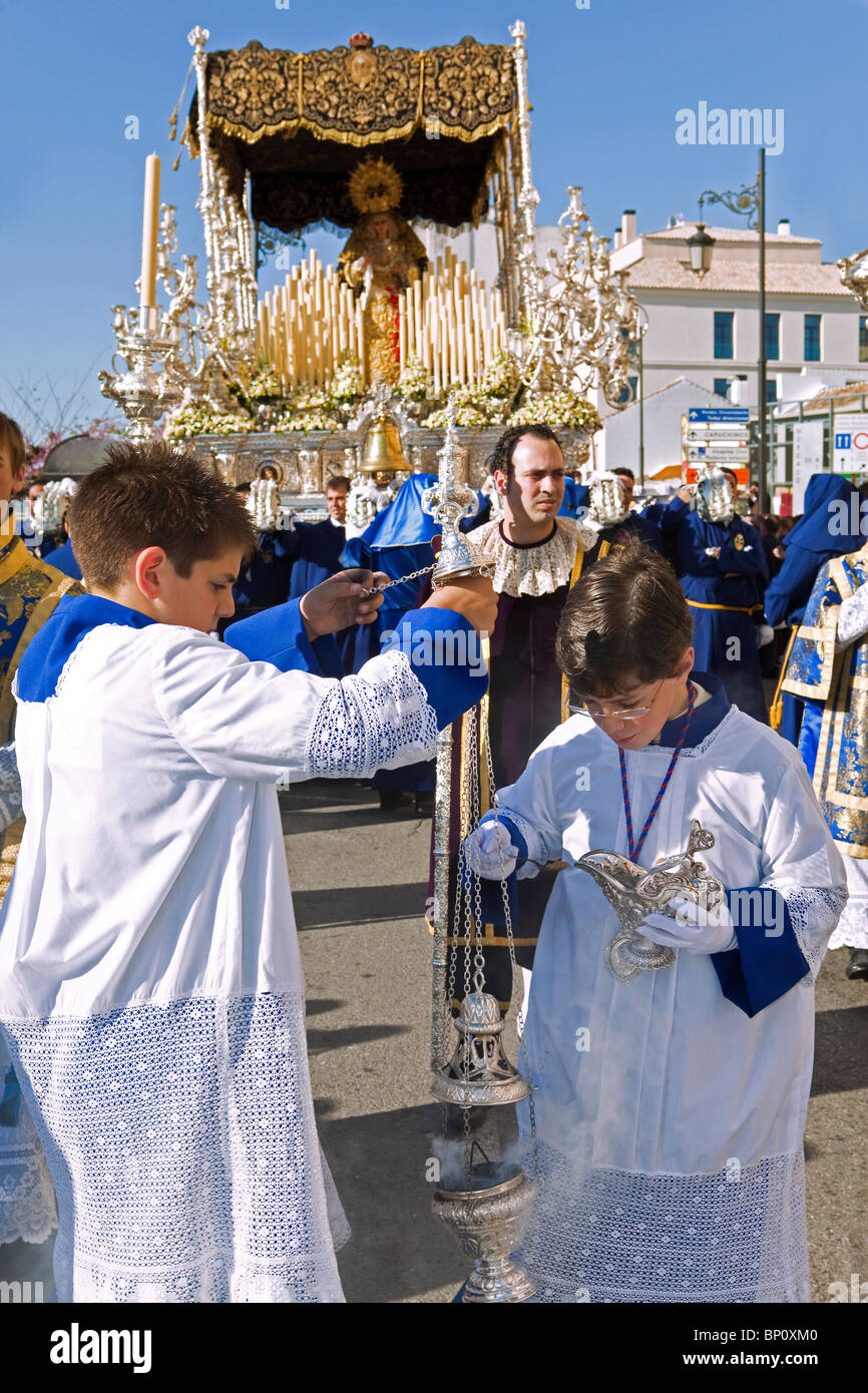Semana Santa, (Holy Week) celebrations, Malaga, Andalucia, Spain Stock ...