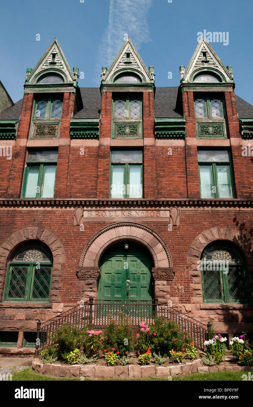Elk Lodge building, Geneva NY USA Stock Photo - Alamy