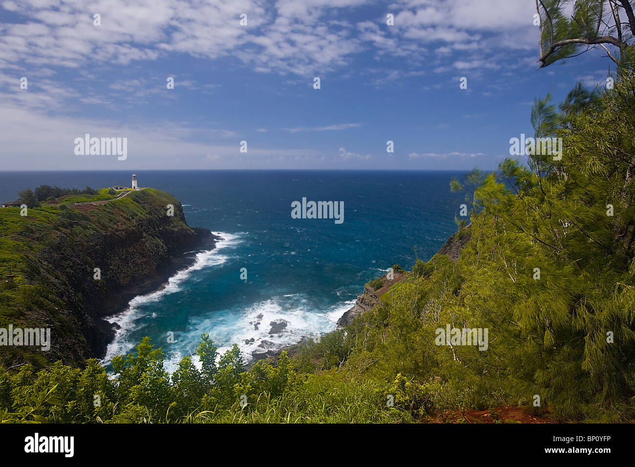 Hawaii kilauea lighthouse aerial view hi-res stock photography and ...