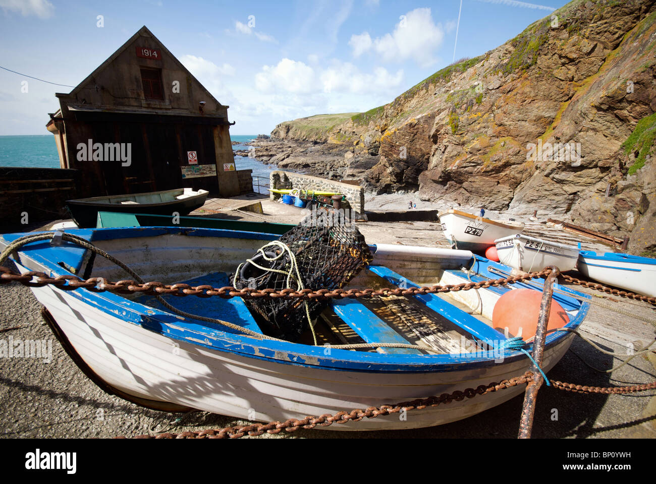 Lizard Point Cornwall UK Beach Old Lifeboat Station Stock Photo - Alamy
