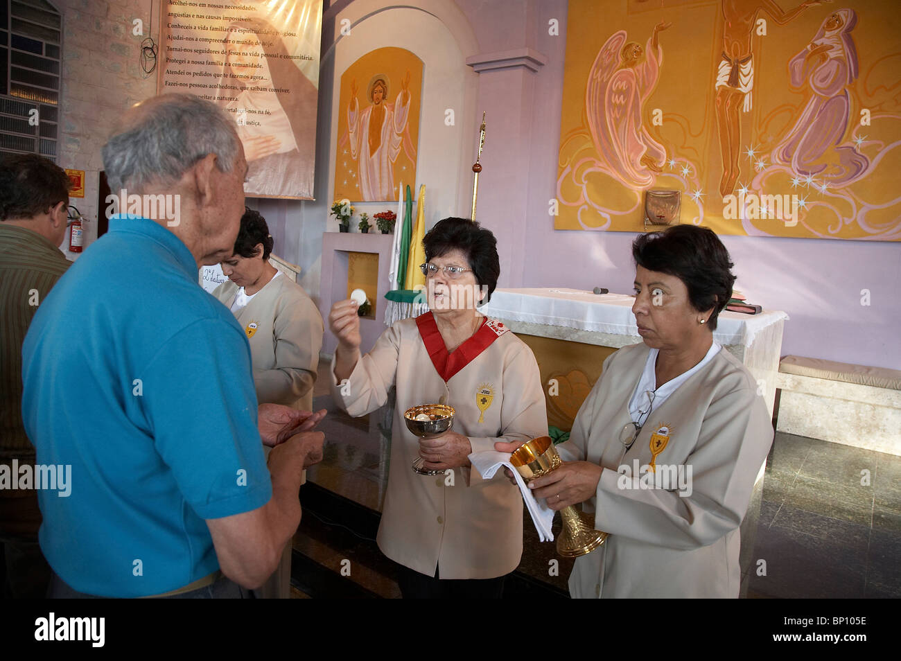 Brazil catholic church service hi-res stock photography and images - Alamy