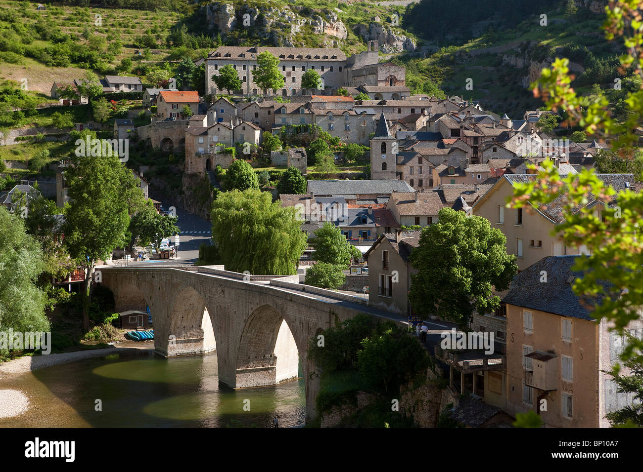 Sainte Enimie France Village Stock Photos & Sainte Enimie France ...