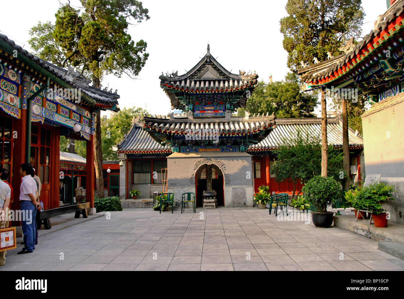 Beijing, CHINA- Tourists Visiting Old Traditional Architecture, Outside ...