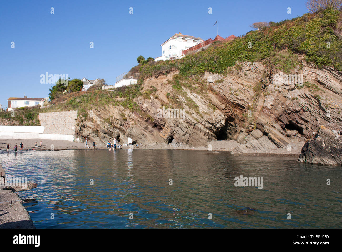 Tidal Pool at Millendreath Cornwall England Stock Photo - Alamy