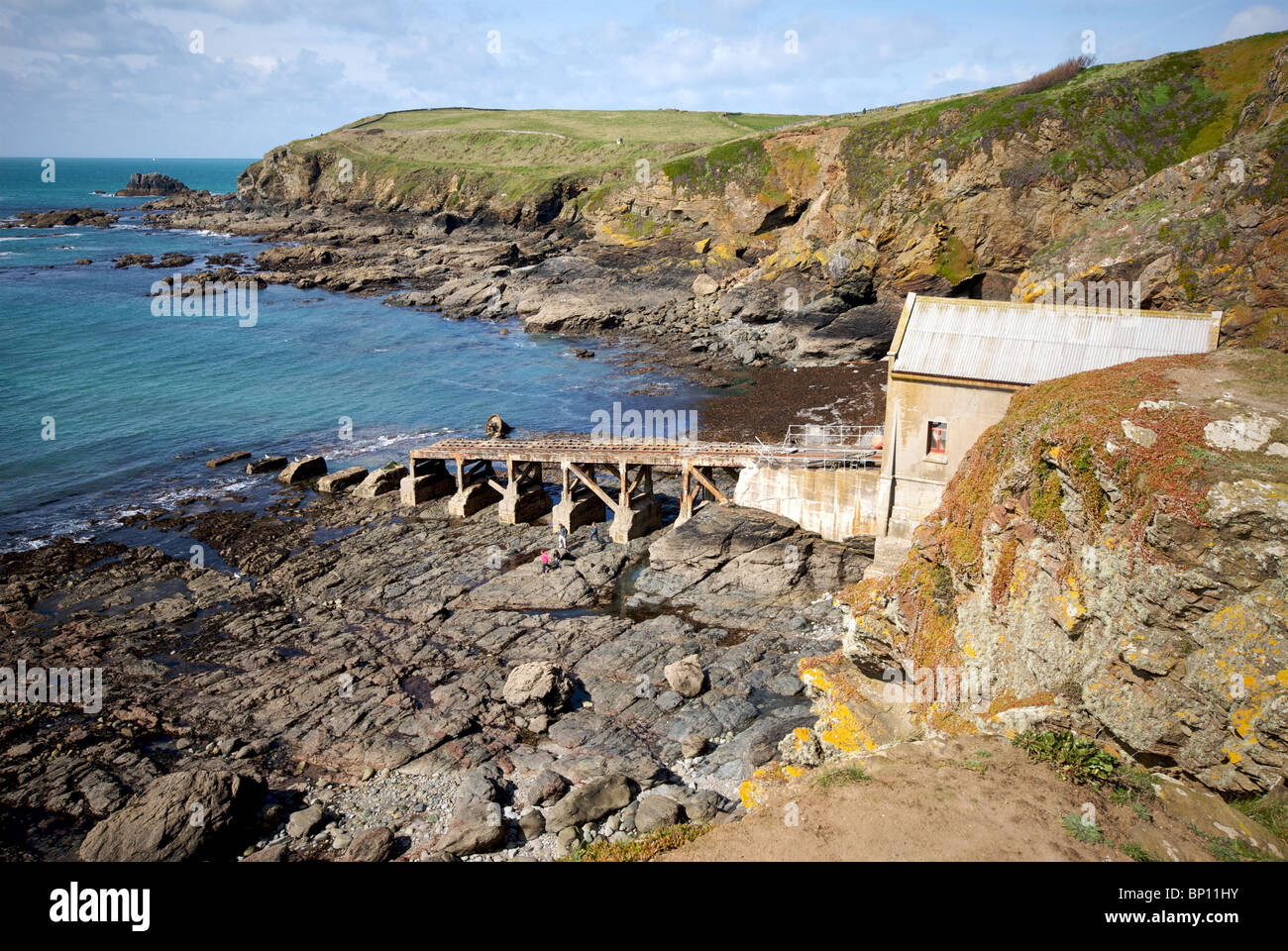 Lizard Point Cornwall UK Beach Old Lifeboat Station Stock Photo - Alamy