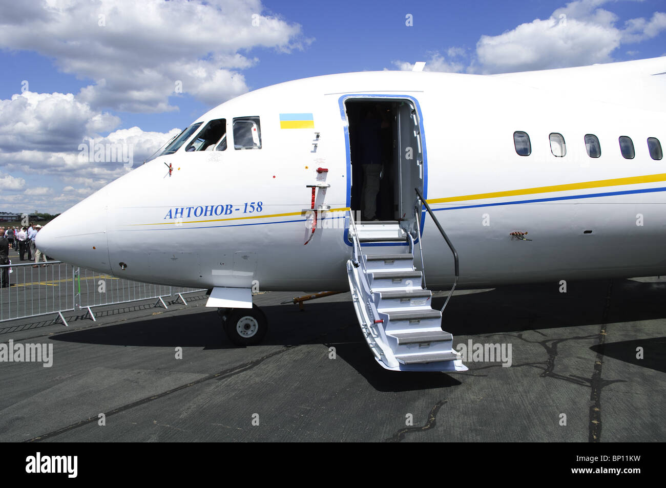 Antonov An-158 at Farnborough Airshow Stock Photo - Alamy