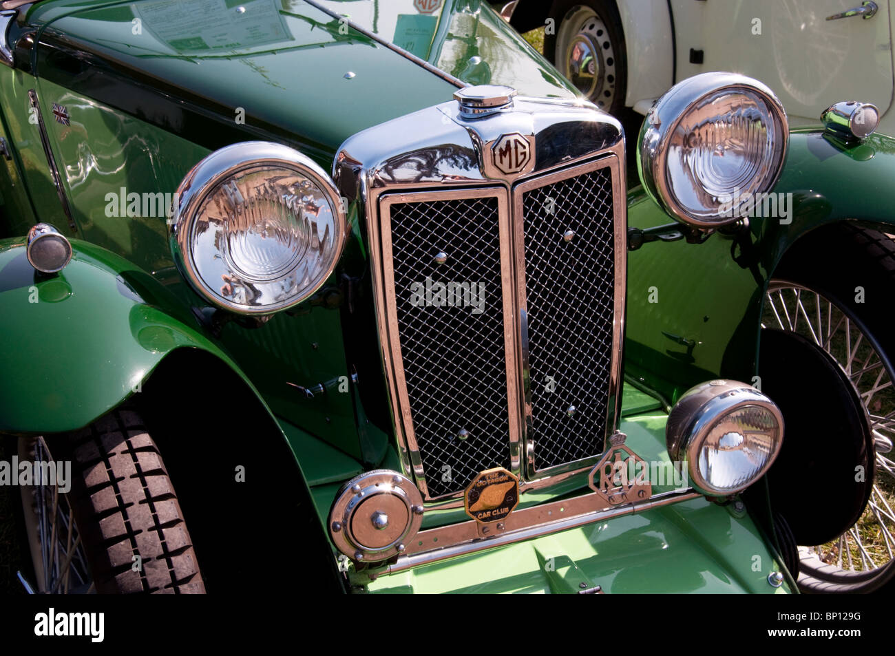 Green MG Classic Car Stock Photo - Alamy
