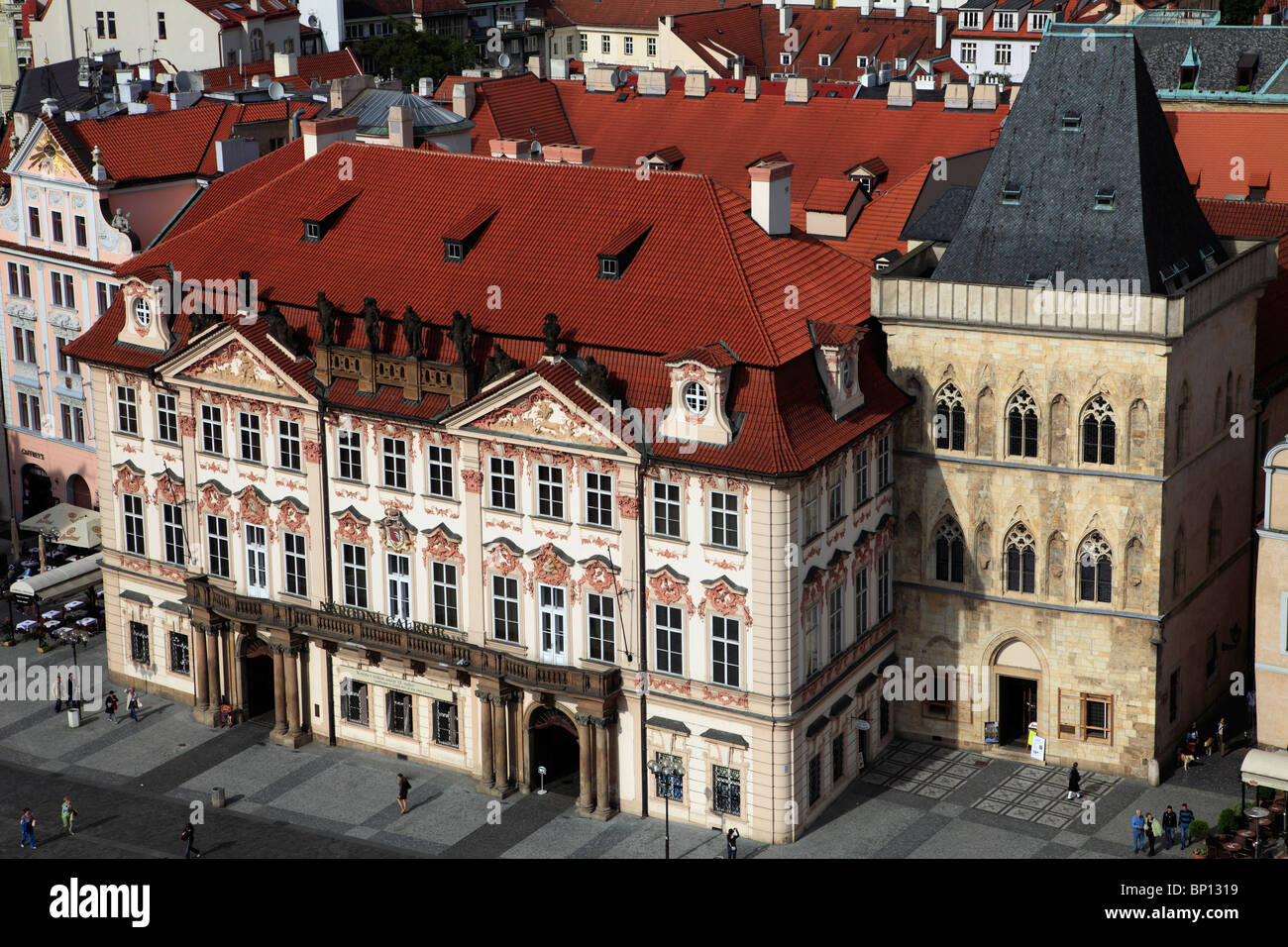 Czech Republic, Prague, Old Town Square, Goltz-Kinsky Palace Stock ...