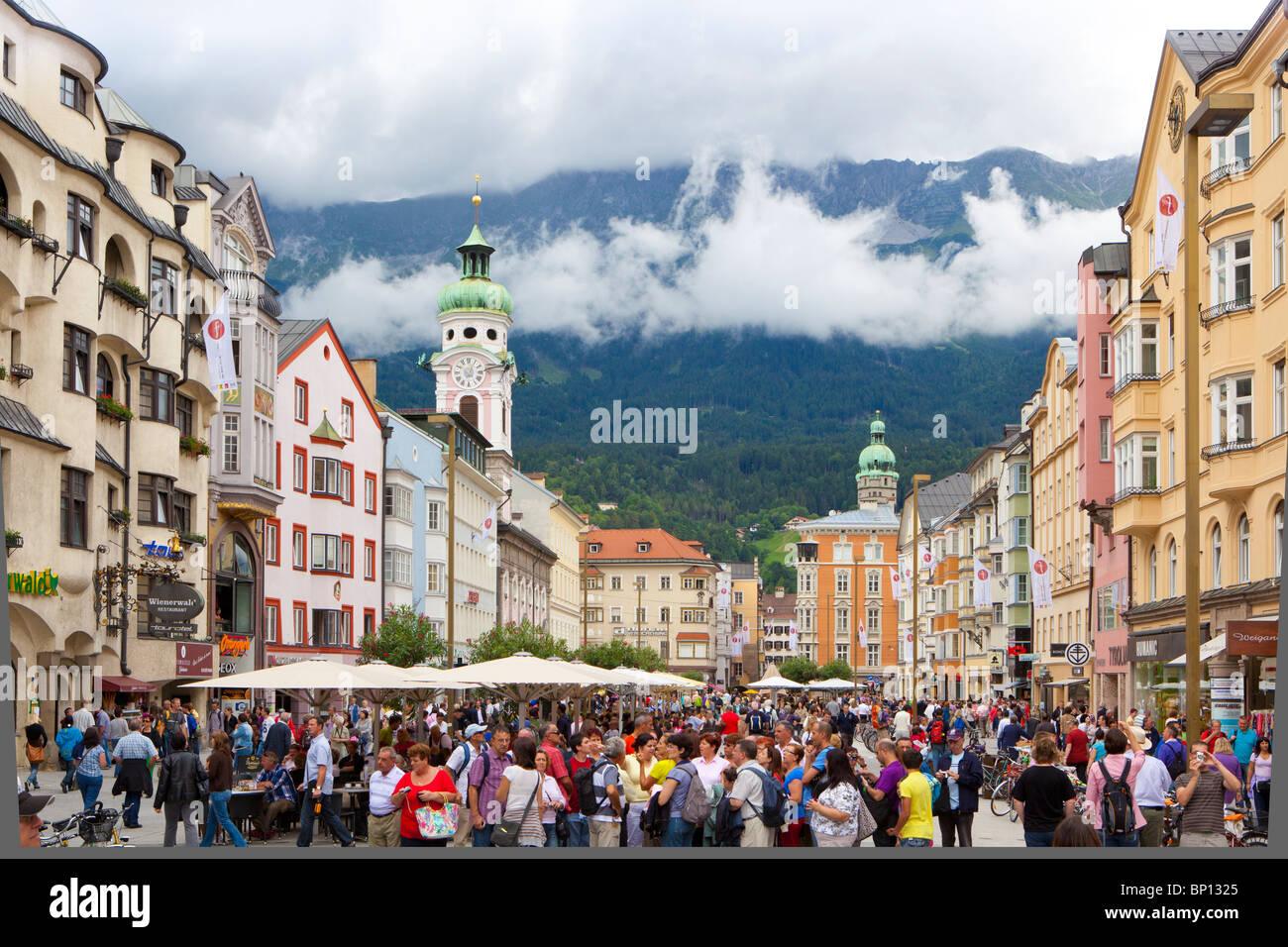 Innsbruck, Austria in Summer with mountains in the rear Stock Photo - Alamy
