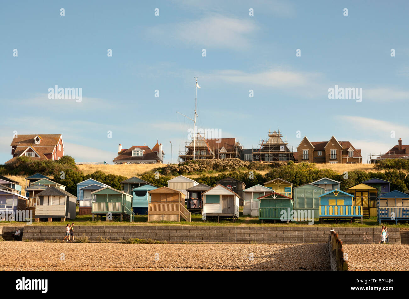 beach huts tankerton whitstable kent england UK Stock Photo - Alamy