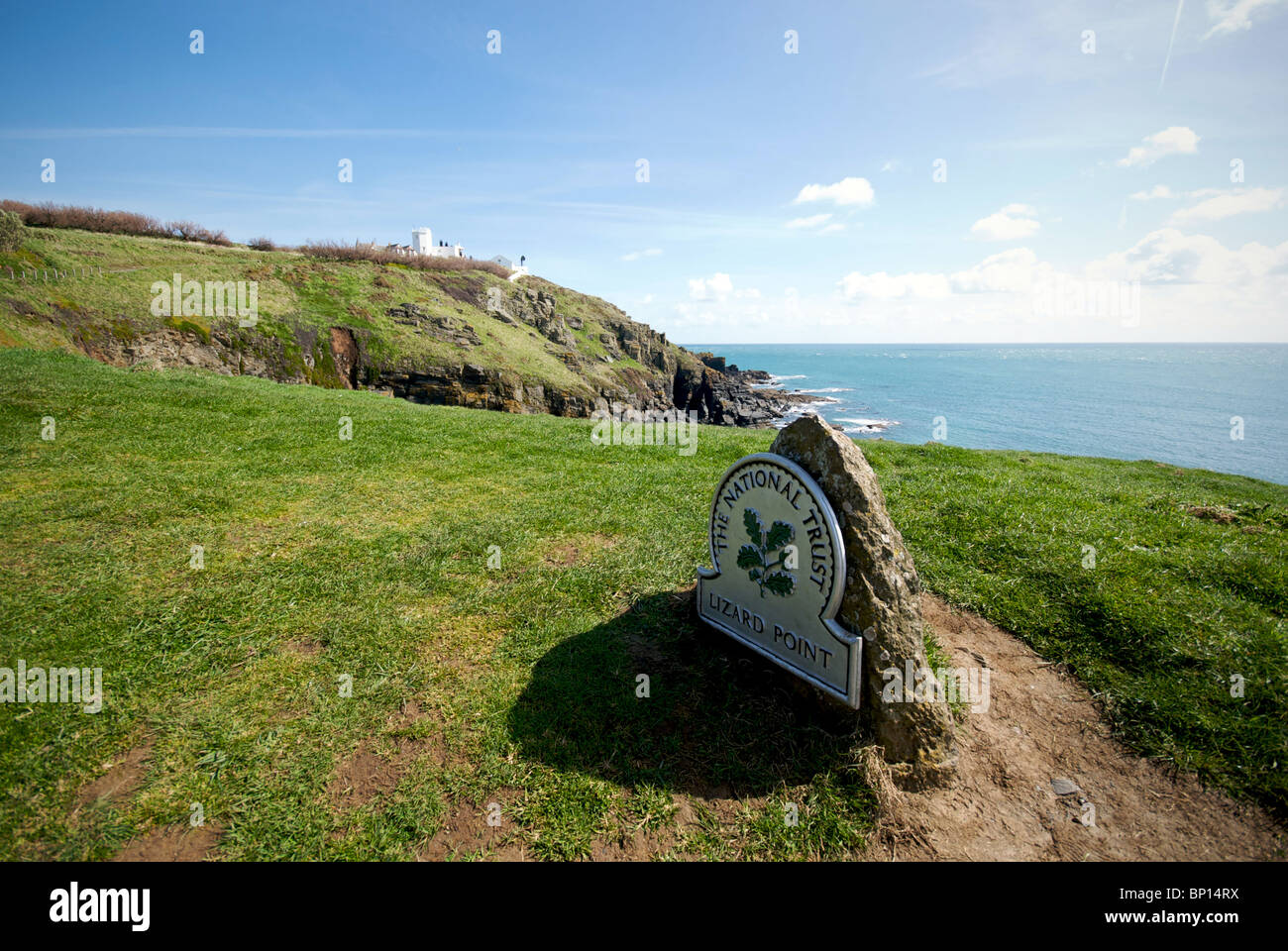 Lizard Point Cornwall UK Beach National Trust Sign Stock Photo - Alamy