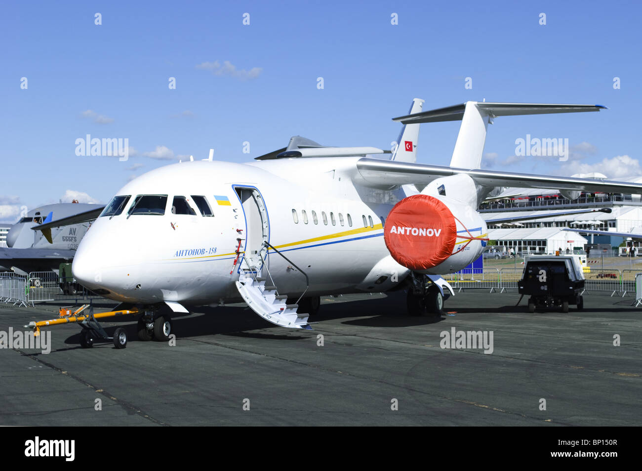 Antonov An-158 at Farnborough Airshow Stock Photo - Alamy