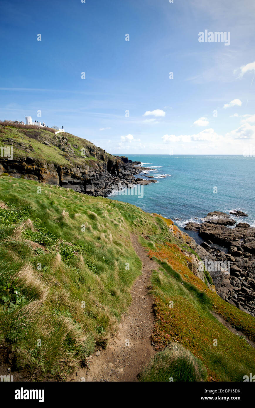Lizard Point Cornwall UK Beach Sea Lighthouse Stock Photo - Alamy