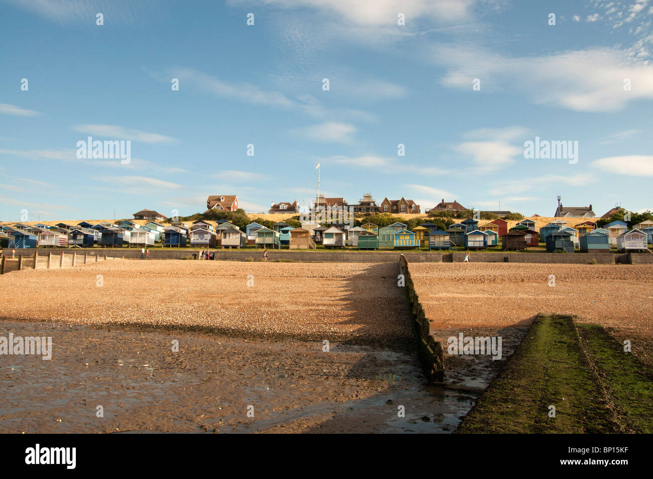 beach huts tankerton whitstable kent england UK Stock Photo - Alamy