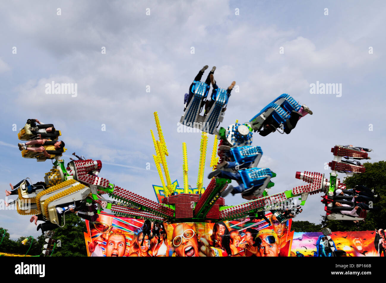 Extreme Funfair Ride at the London Mela, Gunnersbury Park, London ...