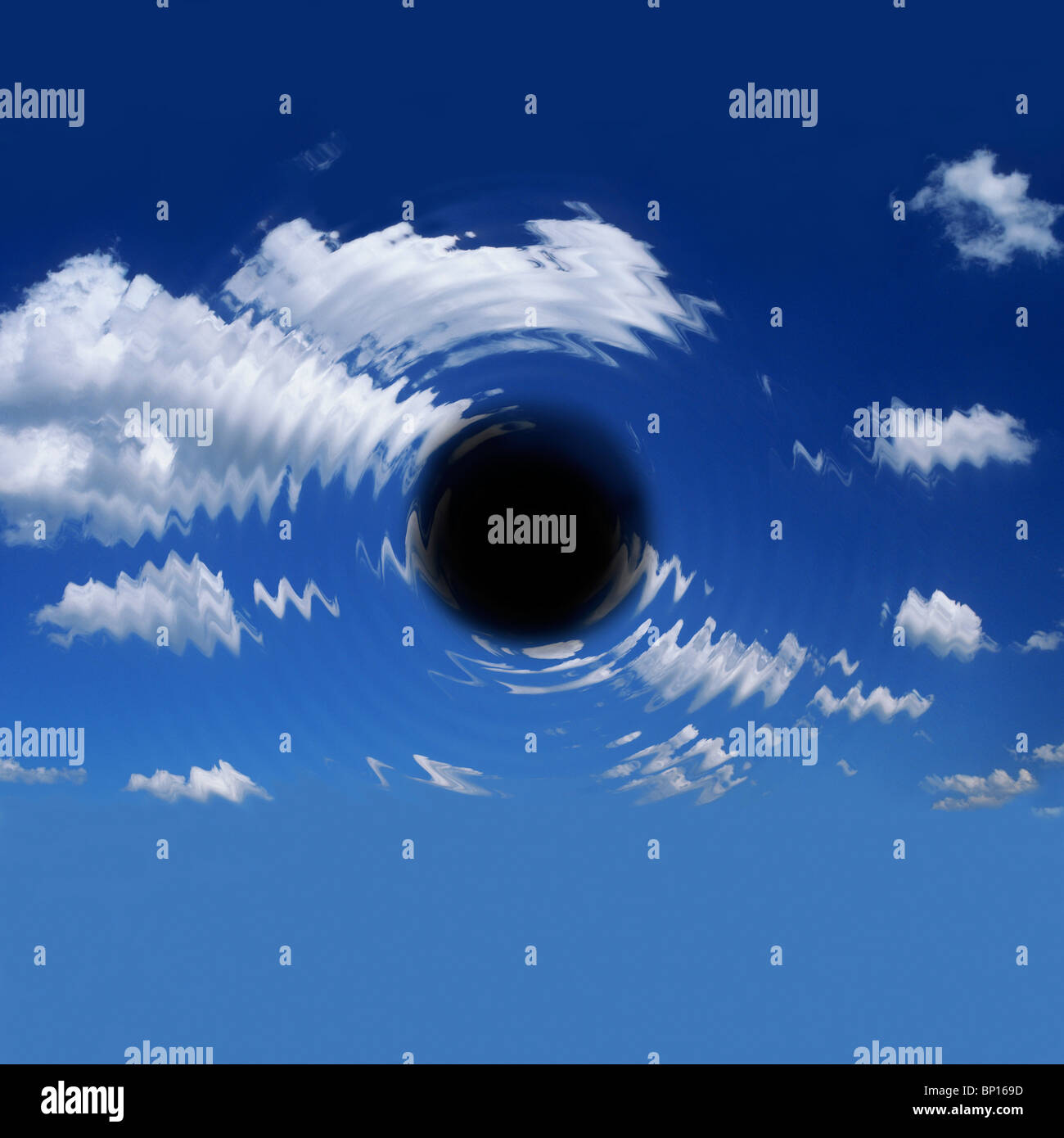 Black Hole In The Sky Seen From