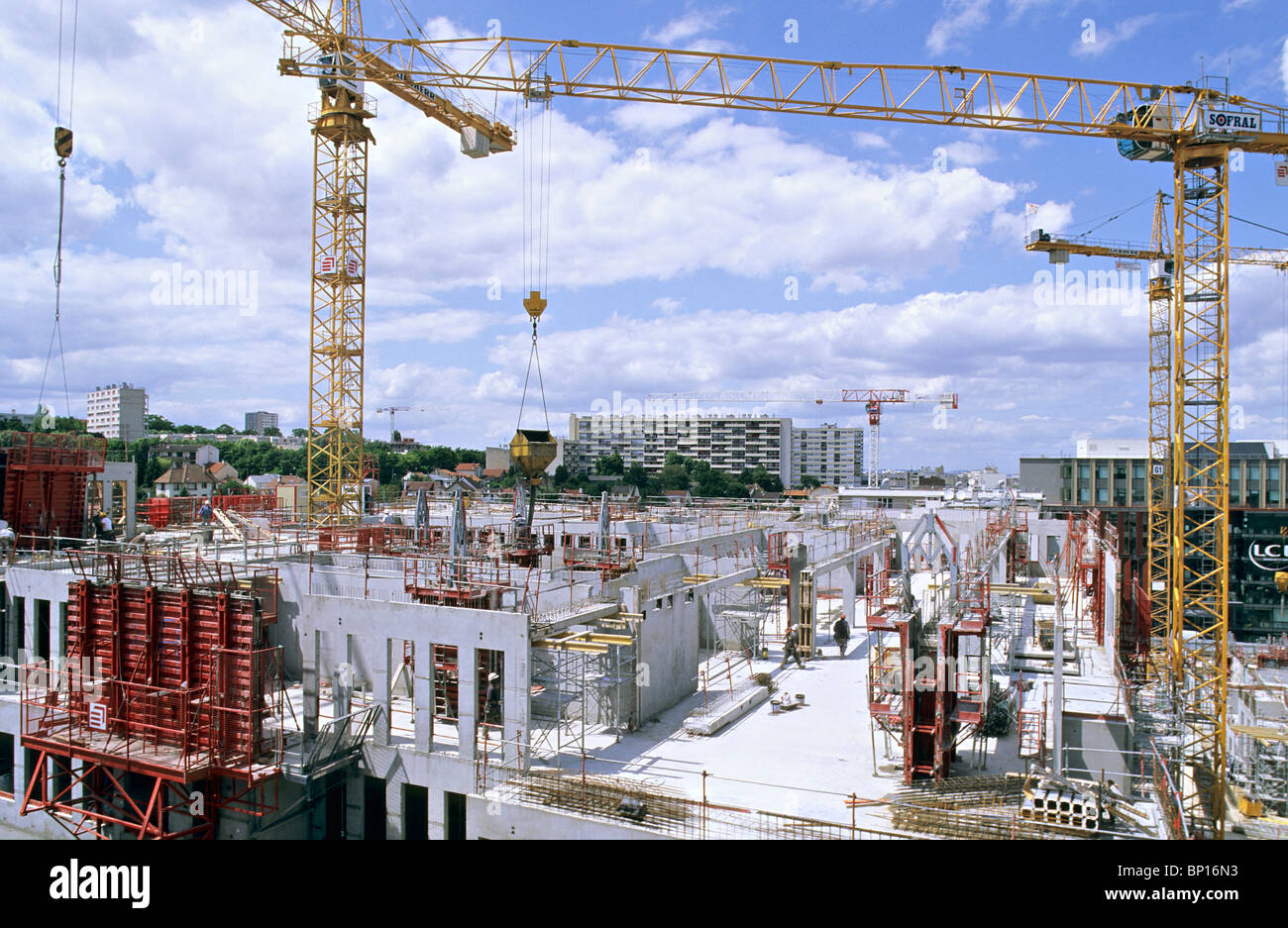 France, Paris region, Villejuif, building site of LCL bank headquarters ...