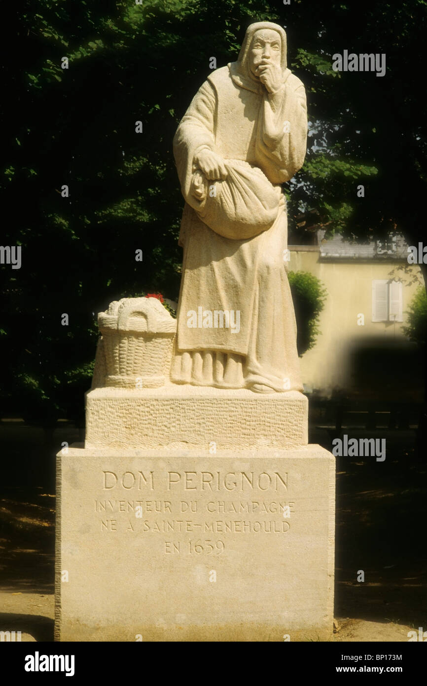 Dom perignon statue france hi-res stock photography and images - Alamy
