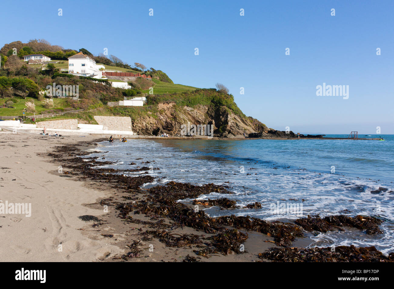 Beach at Millendreath Cornwall England Stock Photo - Alamy