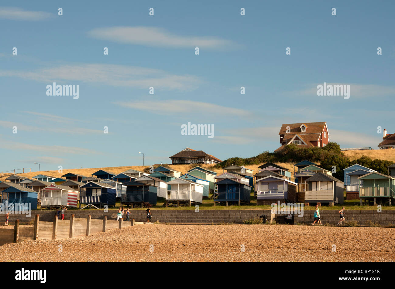 beach huts tankerton whitstable kent england UK Stock Photo - Alamy