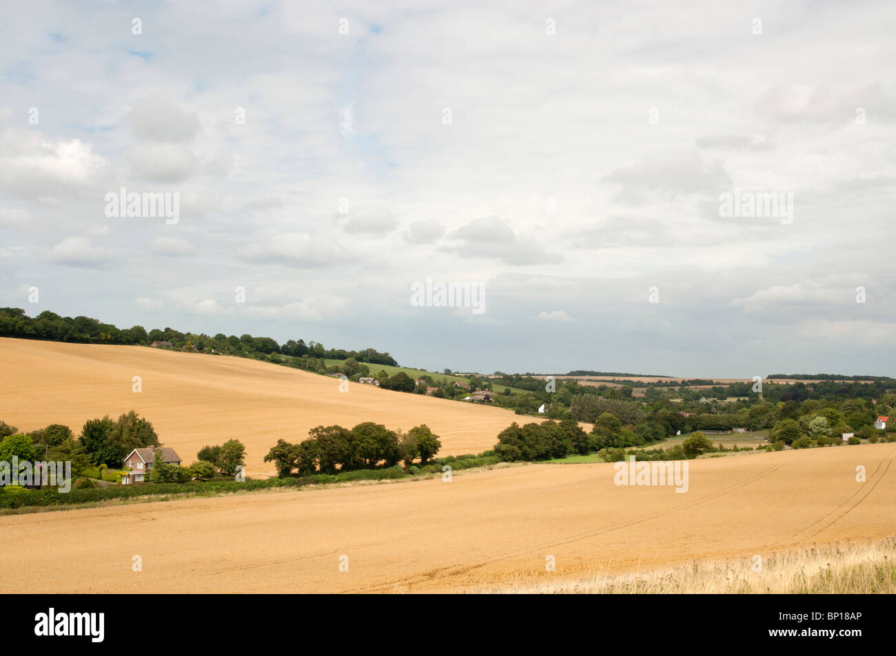 valley north downs way elham valley kent england UK Stock Photo - Alamy