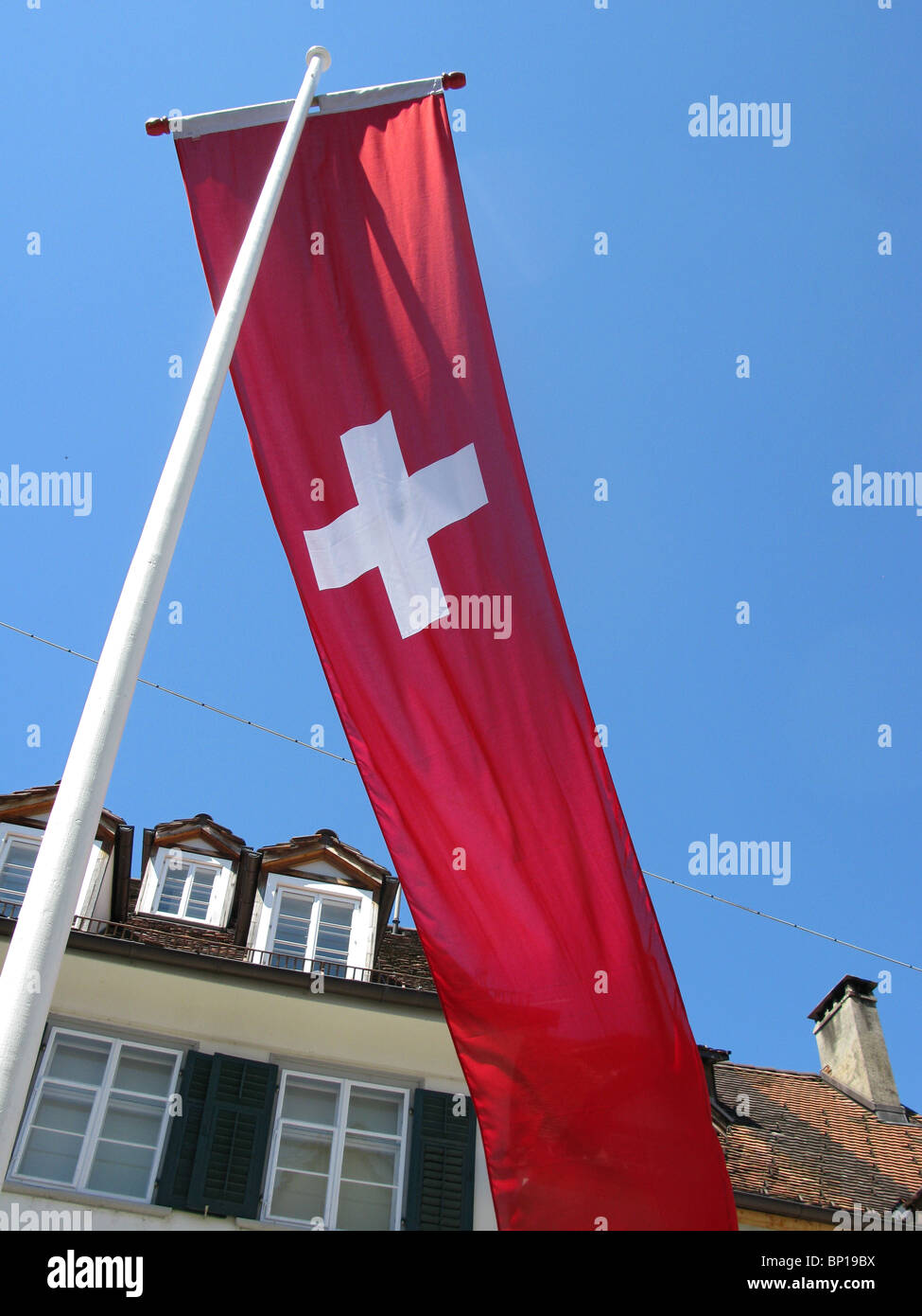 House with the swiss flag hi-res stock photography and images - Alamy