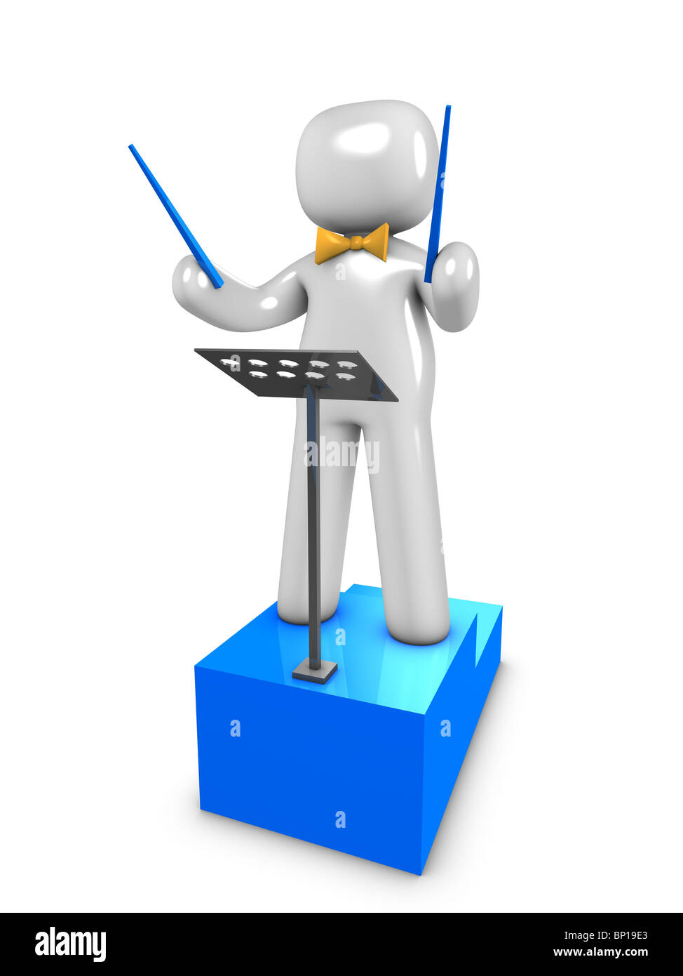 3d image, conceptual orchestra leader Stock Photo - Alamy