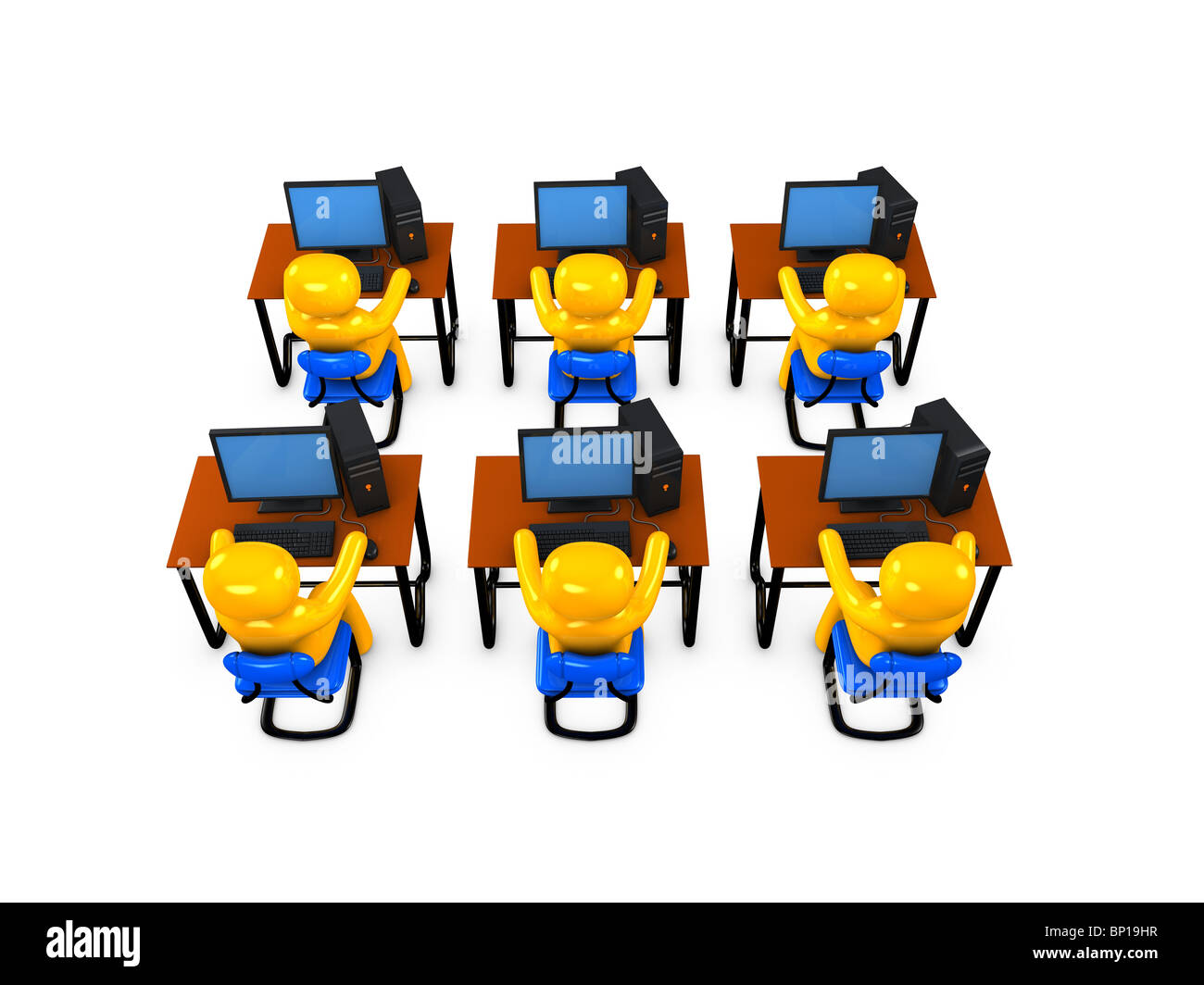 3d image, conceptual Computer laboratory Stock Photo - Alamy