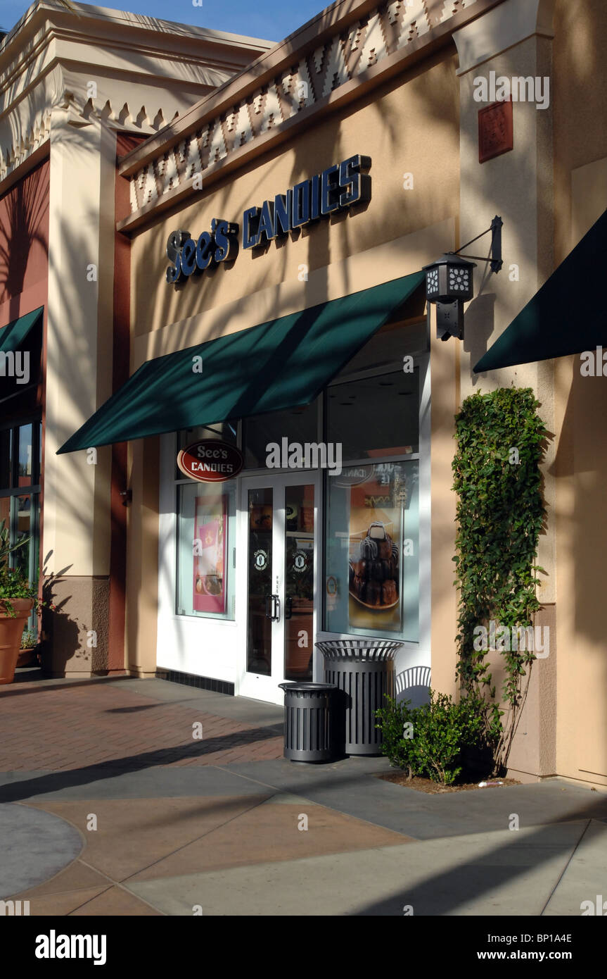Sees Candies storefront at the Irvine Spectrum Shopping Mall under the ...