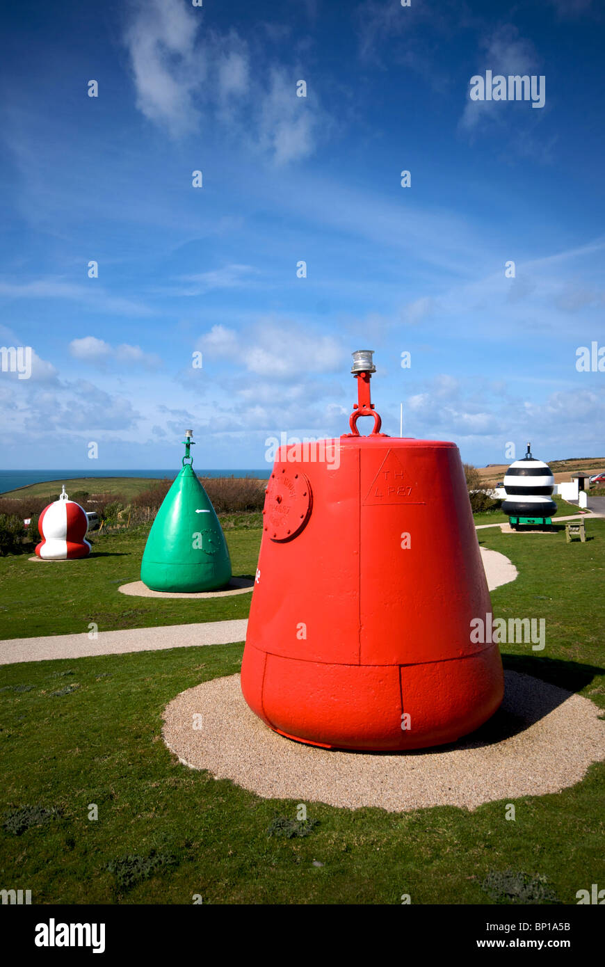 Lizard Point Lighthouse Cornwall UK Buoys Stock Photo - Alamy