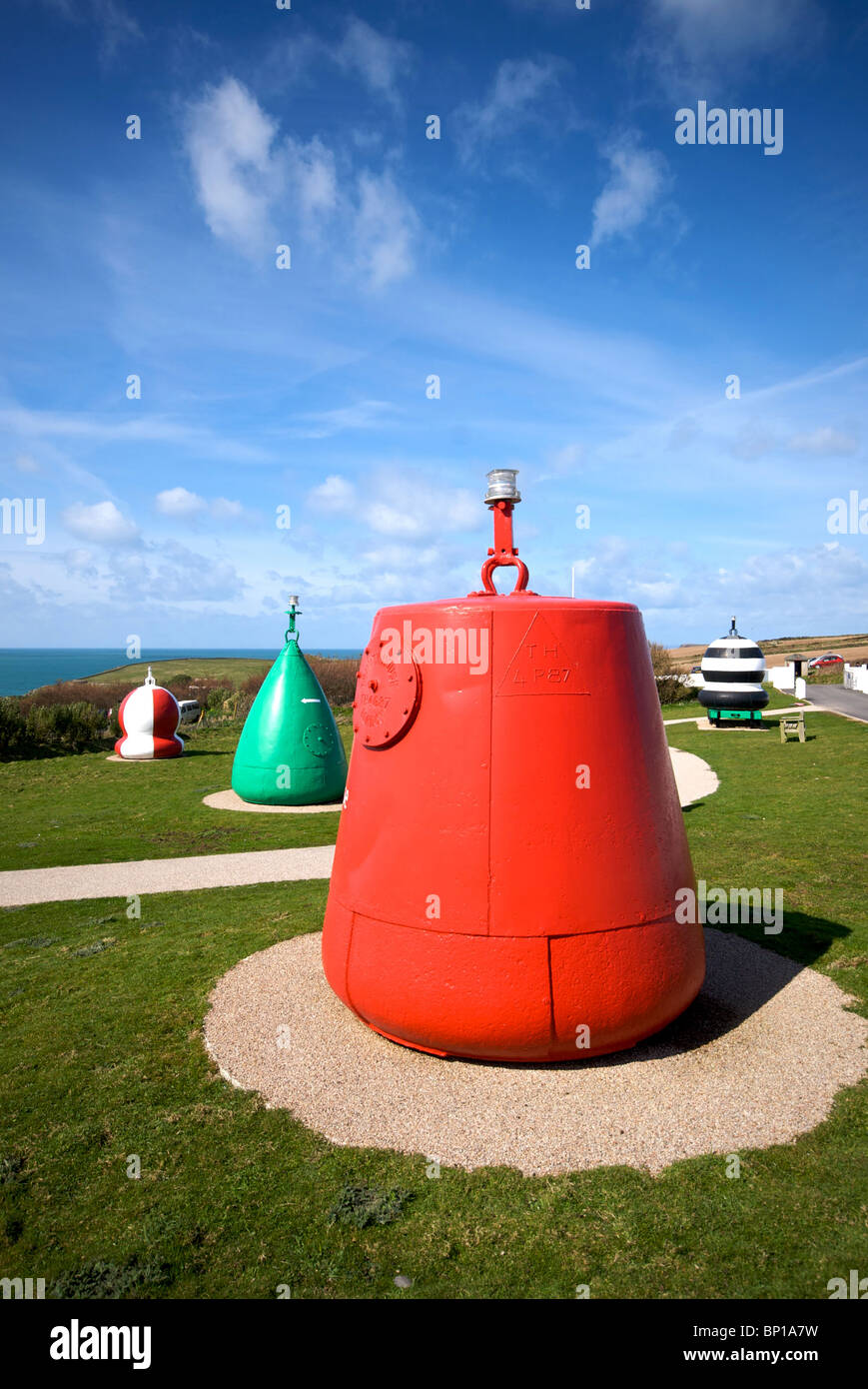 Lizard Point Lighthouse Cornwall UK Buoys Stock Photo - Alamy