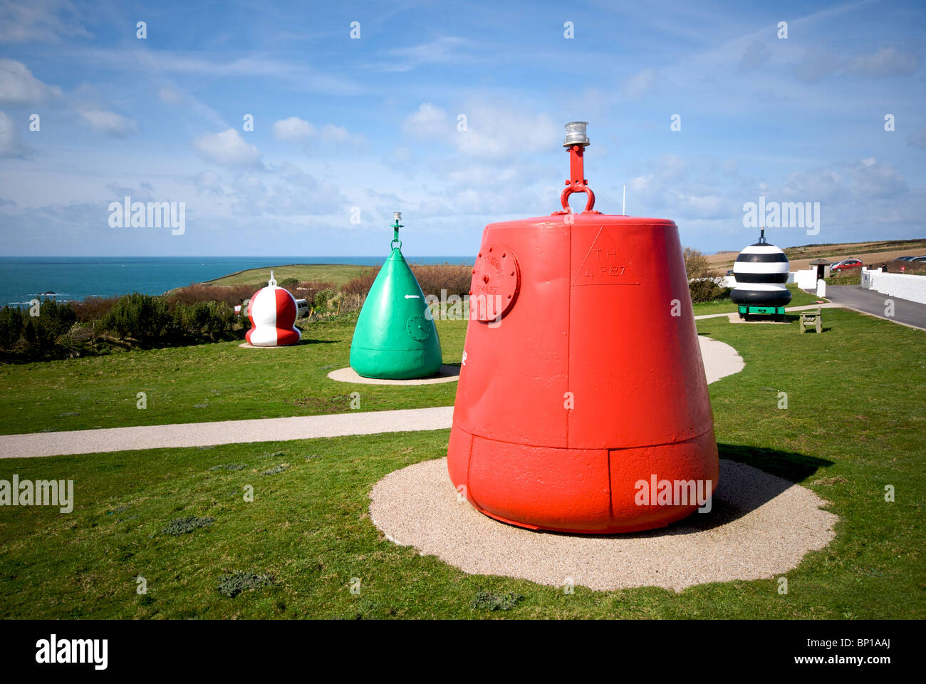 Lizard Point Lighthouse Cornwall UK Buoys Stock Photo - Alamy