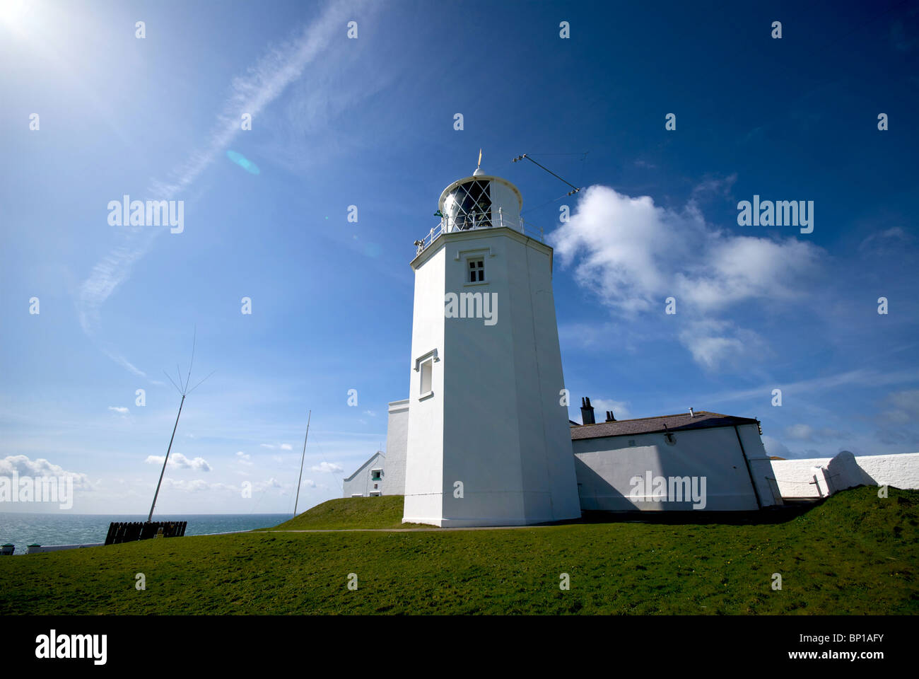 Lizard Point Lighthouse Cornwall UK Stock Photo - Alamy