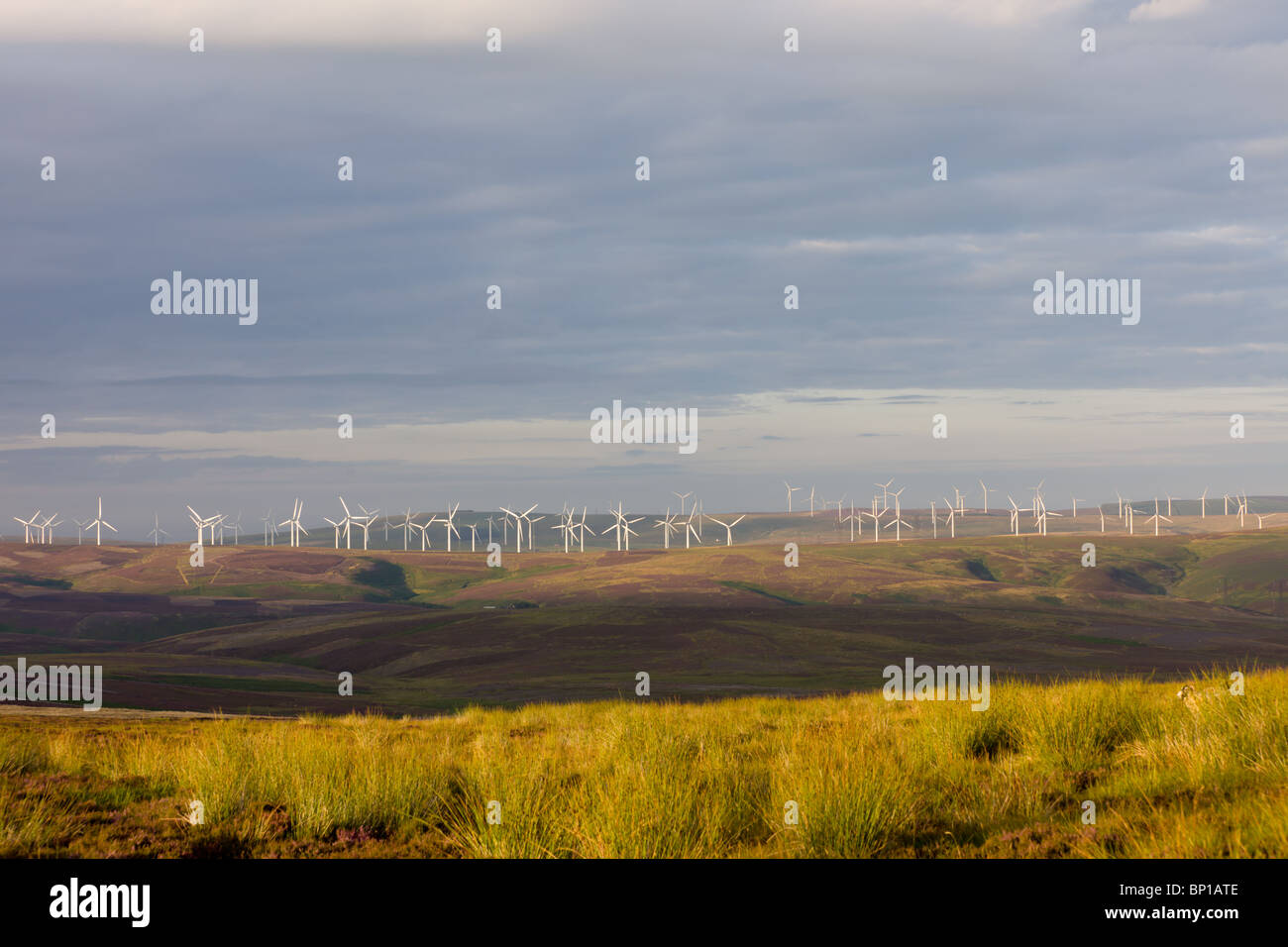 Wind turbines in a wind farm in the Scottish Borders Stock Photo - Alamy