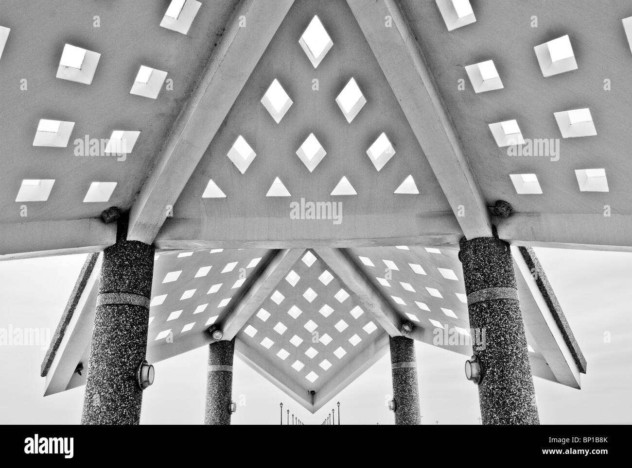 Polygon pavilion, special construction Stock Photo - Alamy