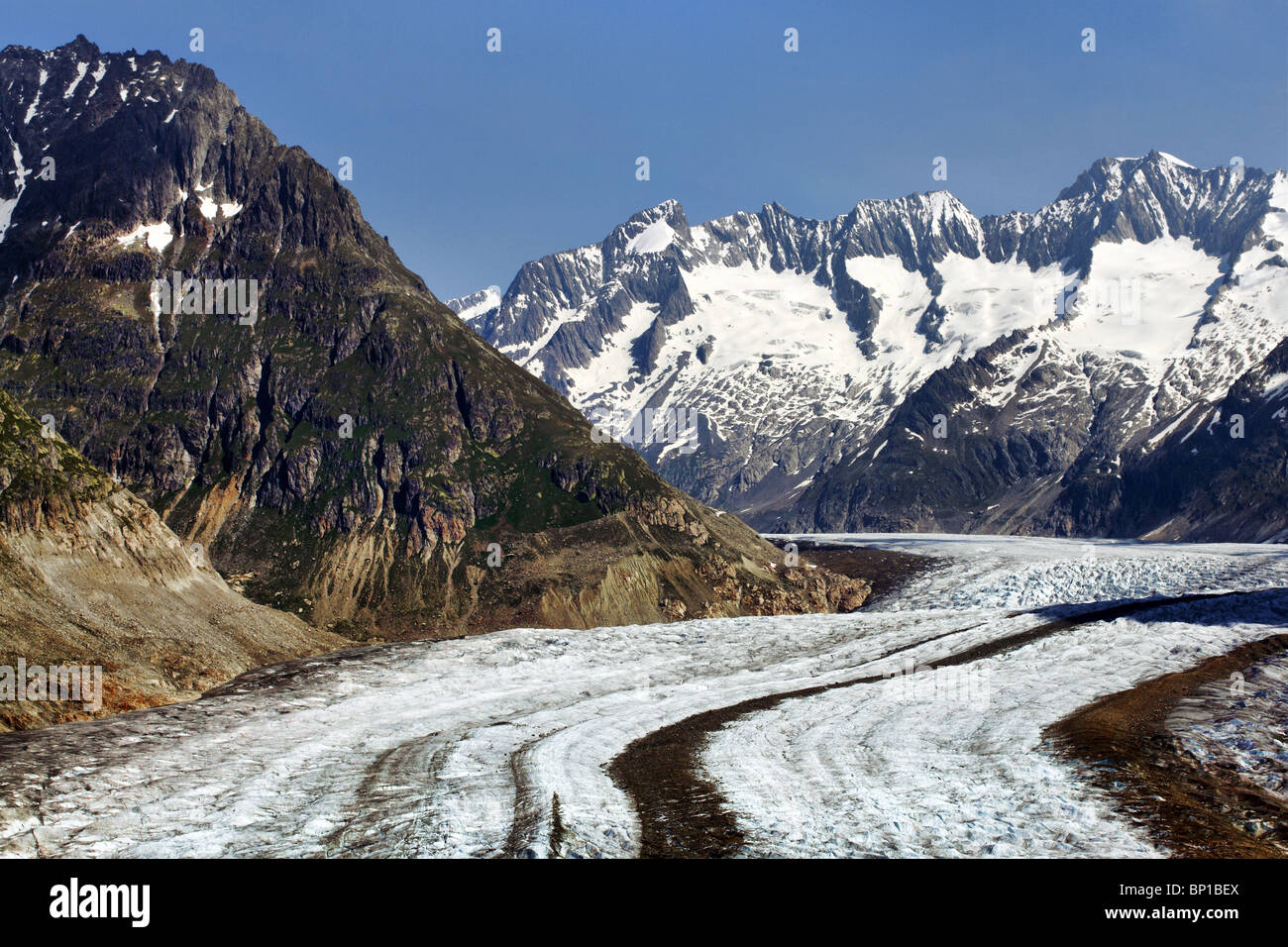 The great Aletsch glacier Stock Photo - Alamy