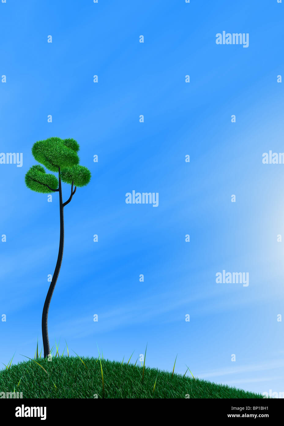 Grass green tree in Cut Out Stock Images & Pictures - Alamy