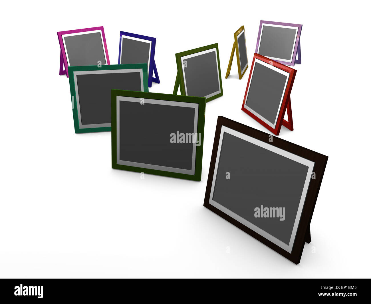3d image, random position photo frame Stock Photo - Alamy