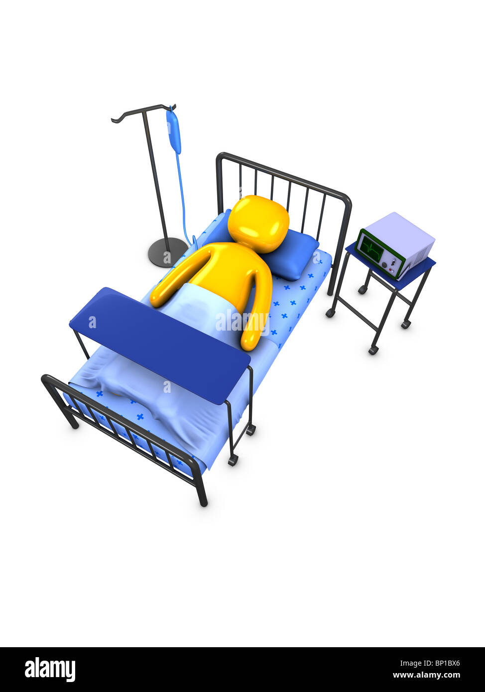 3d image, conceptual patient, hospitalize Stock Photo - Alamy