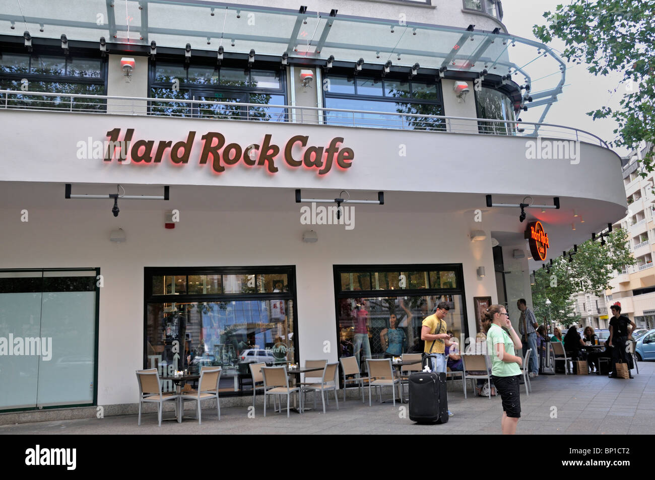 Exterior view of newly re-opened Hard Rock Café in Berlin Germany July ...