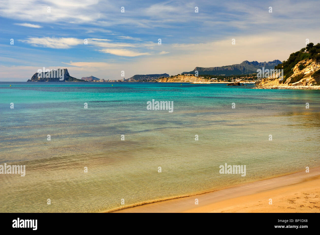 Scenic El Portet Beach of Moraira Stock Photo - Alamy