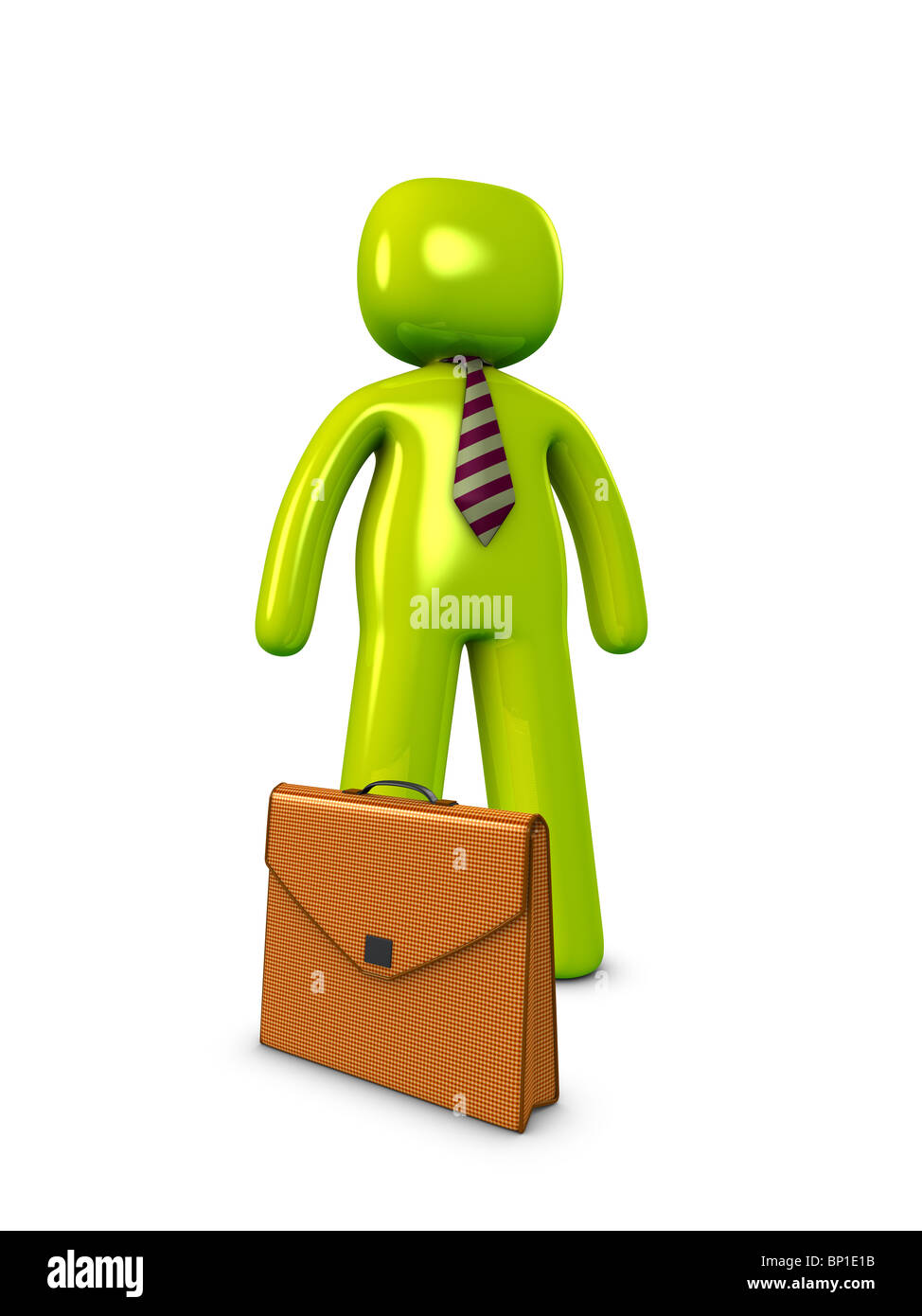 3d image, conceptual, solo salesman Stock Photo - Alamy