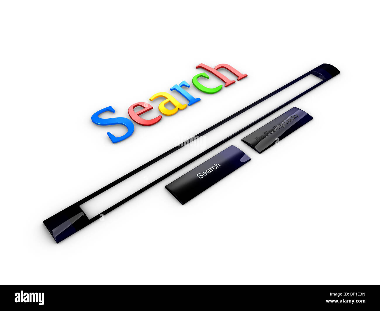 3d image, Conceptual of Internet web search engine Stock Photo - Alamy