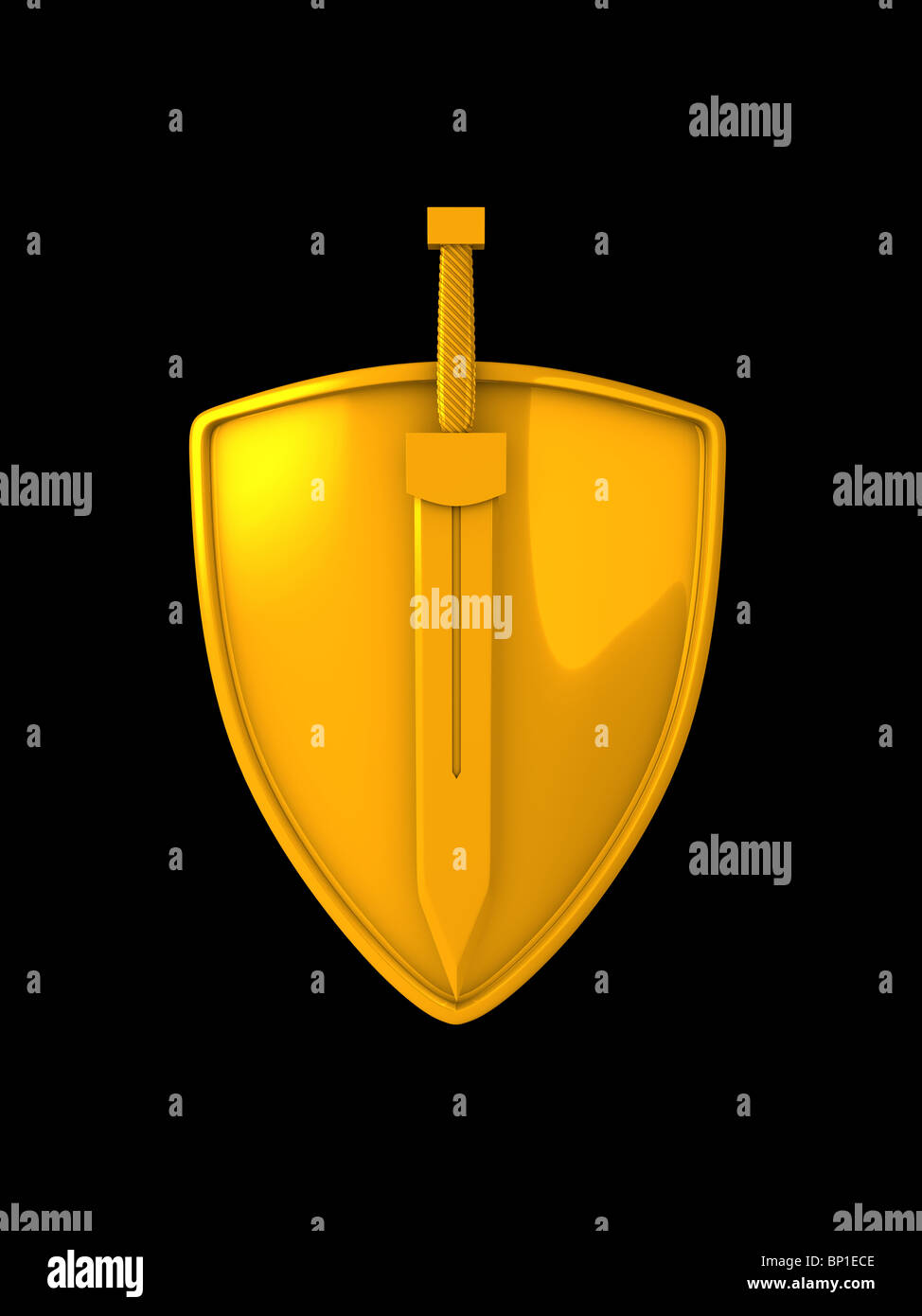 Golden shield image hi-res stock photography and images - Alamy