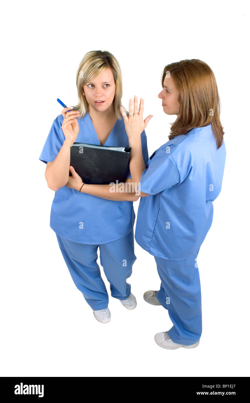 Happy nurses talking Cut Out Stock Images & Pictures - Alamy