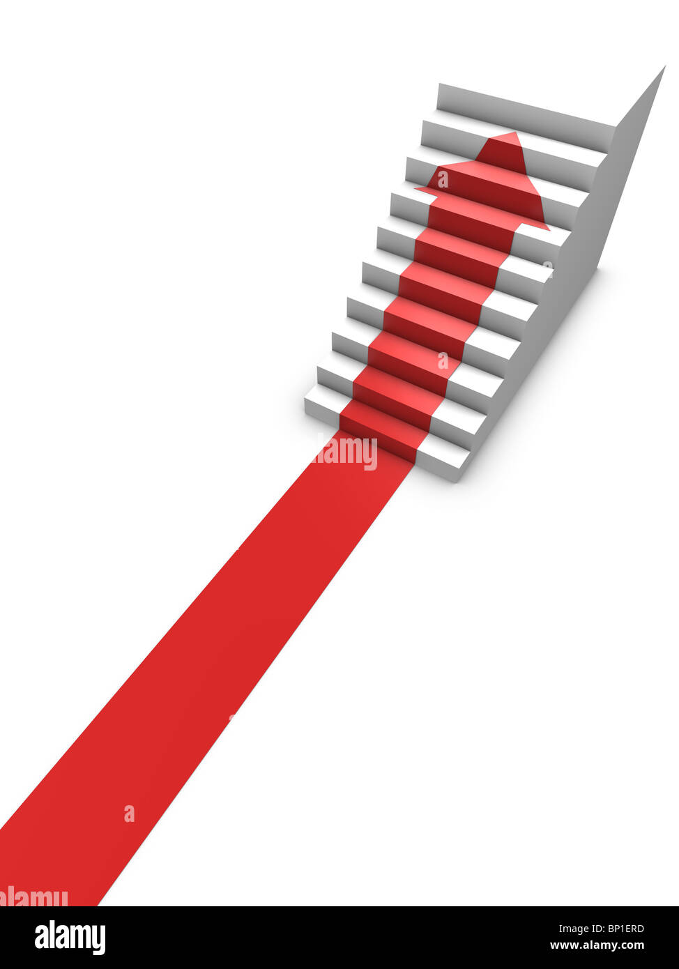 3d image, conceptual stair and arrow Stock Photo - Alamy