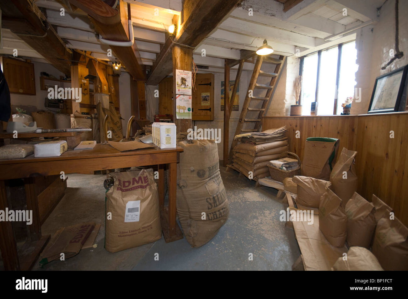 milliner Derek Adams working the Sarre Mill built in 1820 is one of a ...