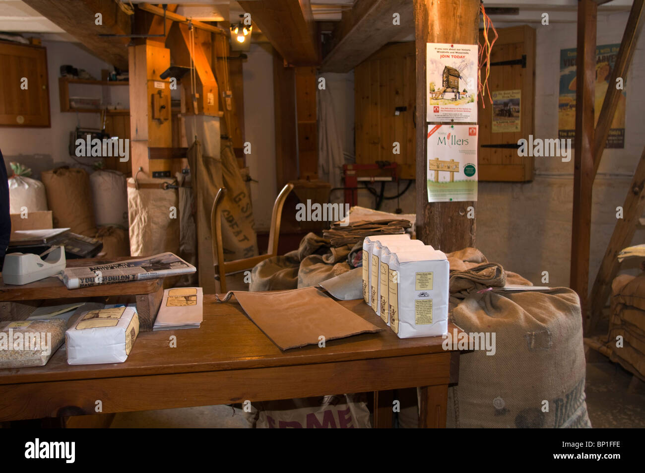 milliner Derek Adams working the Sarre Mill built in 1820 is one of a ...