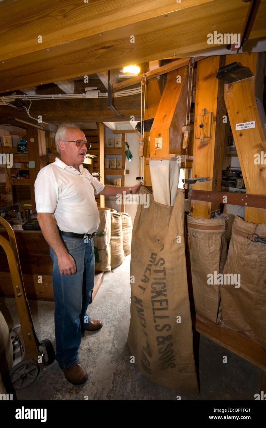 milliner Derek Adams working the Sarre Mill built in 1820 is one of a ...